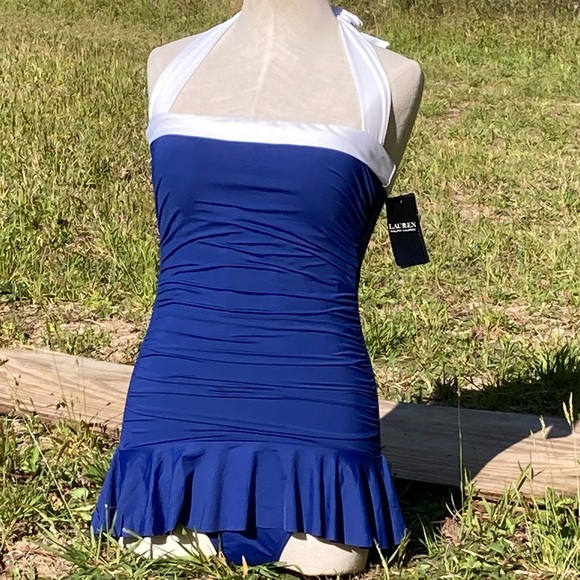 Ralph Lauren Swim Nwt Ralph Lauren Skirted Bandeau One Piece Poshmark